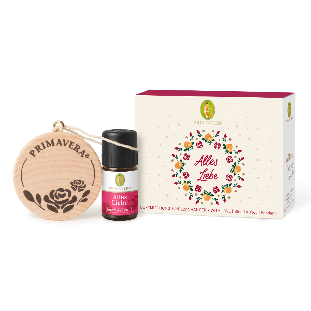 Gift Set With Love - Essential Oil Blend & Wood Pendant – GoddessofSpring